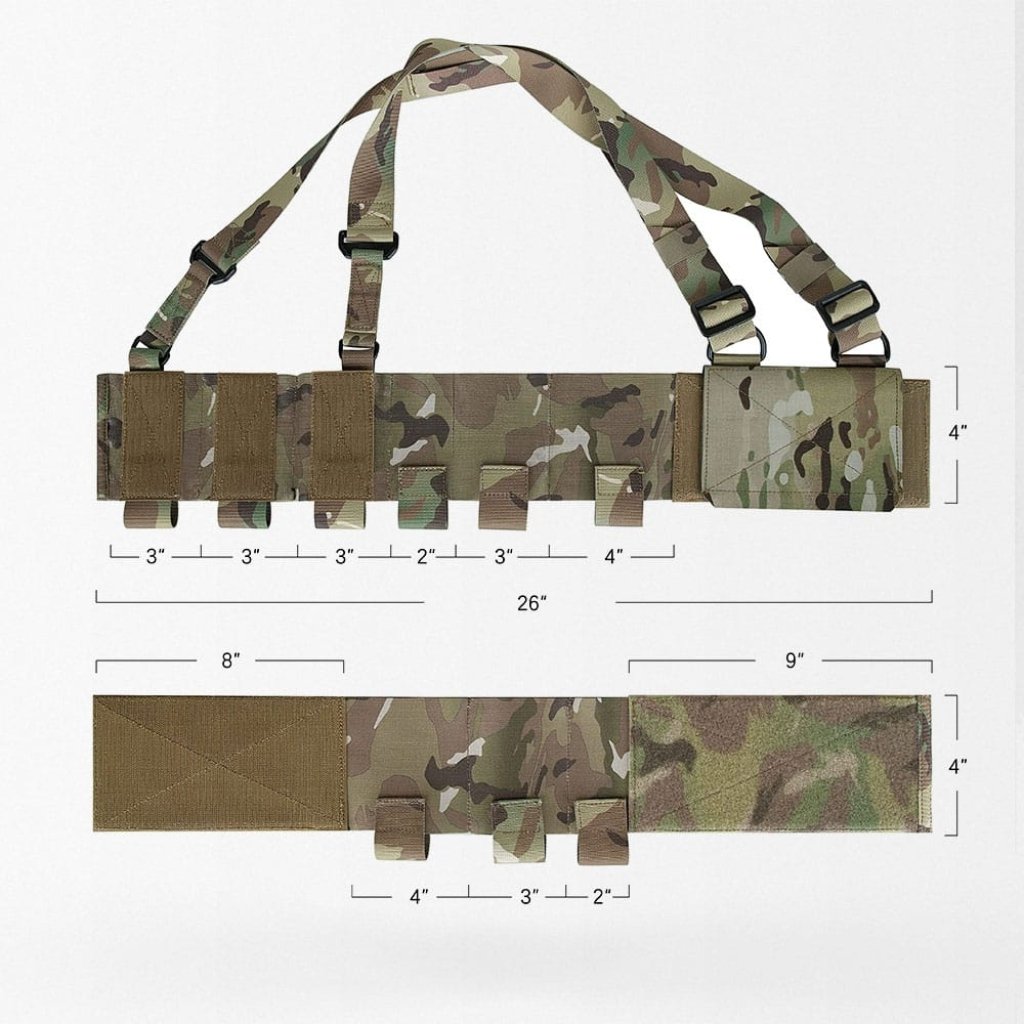 Chest Rig Táctico De Baja Visibilidad Con Cummerbund KRDX